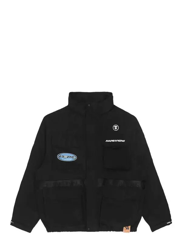 AAPE BY *A BATHING APE Moonface Reversible Hooded Jacket - Black
