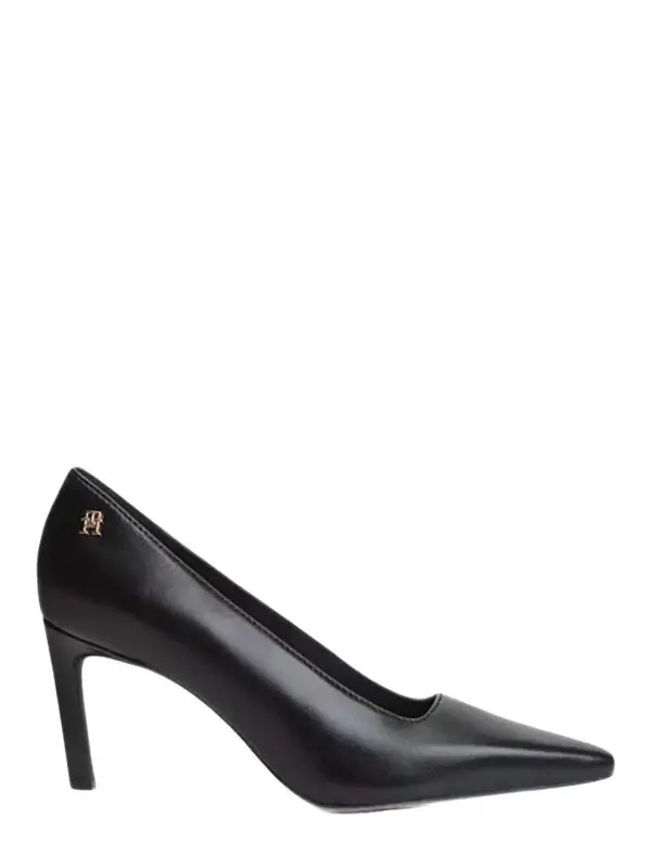 Tommy Hilfiger Logo Plaque Pointed-toe Pumps - Black
