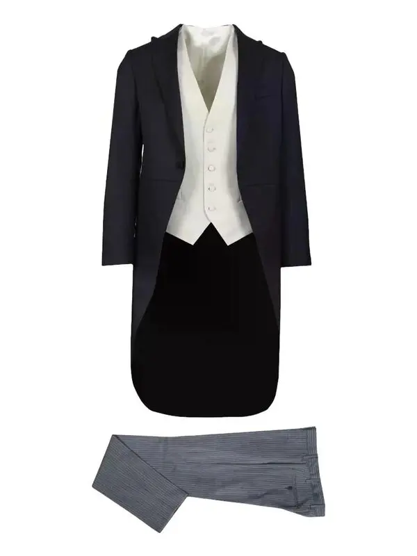 AL DUCA D’AOSTA 1902 Pinstripe-pattern Three-piece Suit - Black
