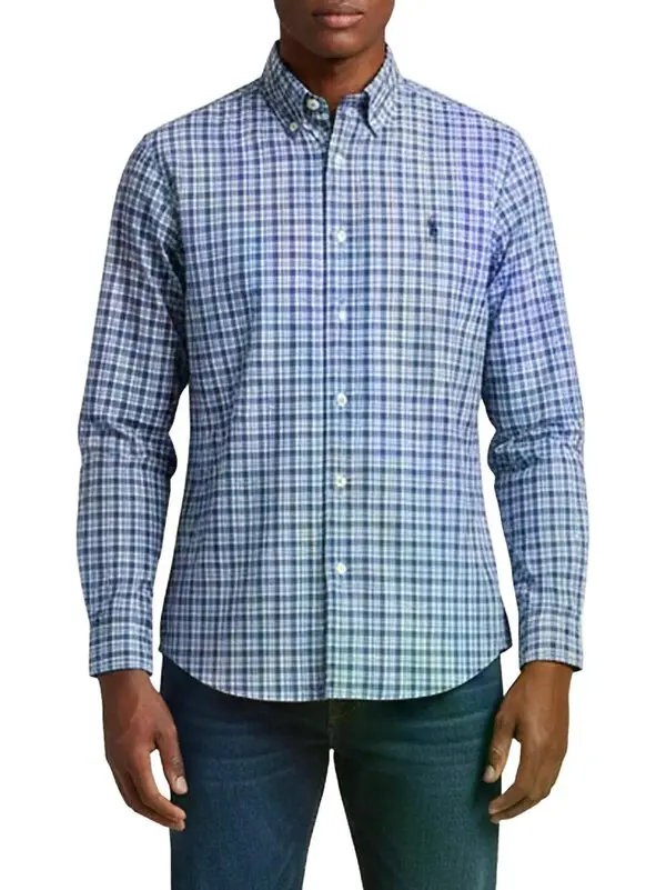 Ralph Lauren Plaid Button-down Shirt - Blue