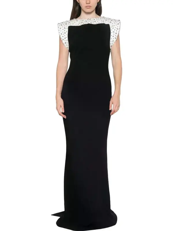 JEAN-LOUIS SABAJI Embellished Maxi Dress - Black