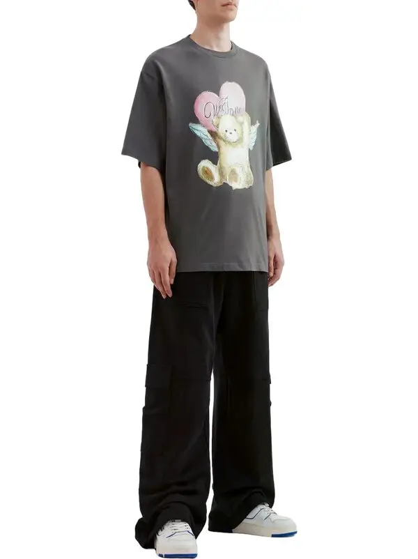 We11Done Bear-graphic T-shirt - Grey