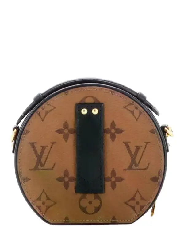 LOUIS VUITTON Mini Boite Chapeau Bag Reverse Monogram Canvas Crossbody Bag - Brown