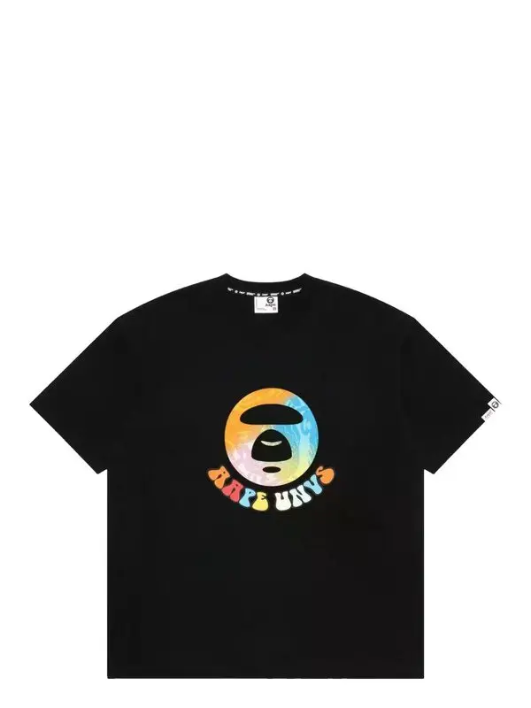 AAPE BY *A BATHING APE Moonface Graphic-print T-shirt - Black