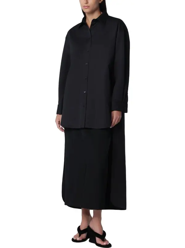 Balenciaga Cotton And Silk Train Shirt - Black