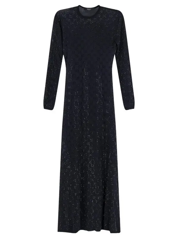 Gucci Long-sleeved Round Neck Dress - Black
