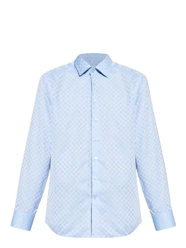 Etro Jacquard Poplin Shirt - Light Blue