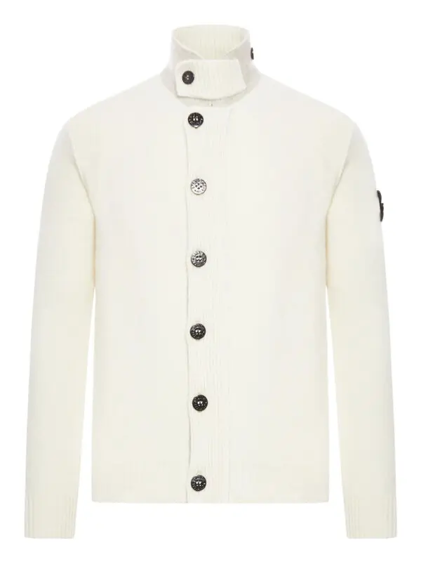 Stone Island Button-up Jumper - Ivory