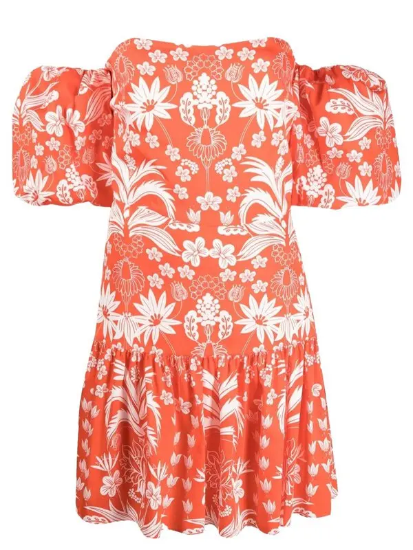 Borgo De Nor Off-shoulder Floral Print Mini Dress - No
