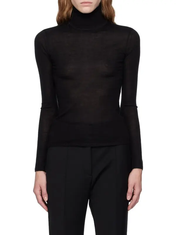 Gabriela Hearst High-necked Long-sleeved Sweater - Black