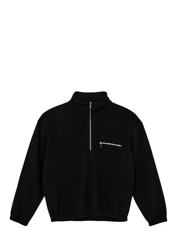 RIER Half-zip Wool Sweatshirt - Black