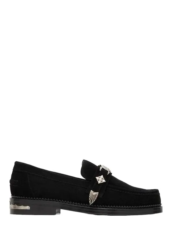 TOGA VIRILIS Buckle Strapped Loafers - Black