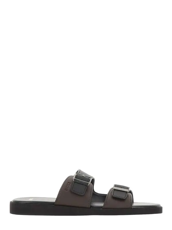 Hugo Boss Double Strap Sandals - Black