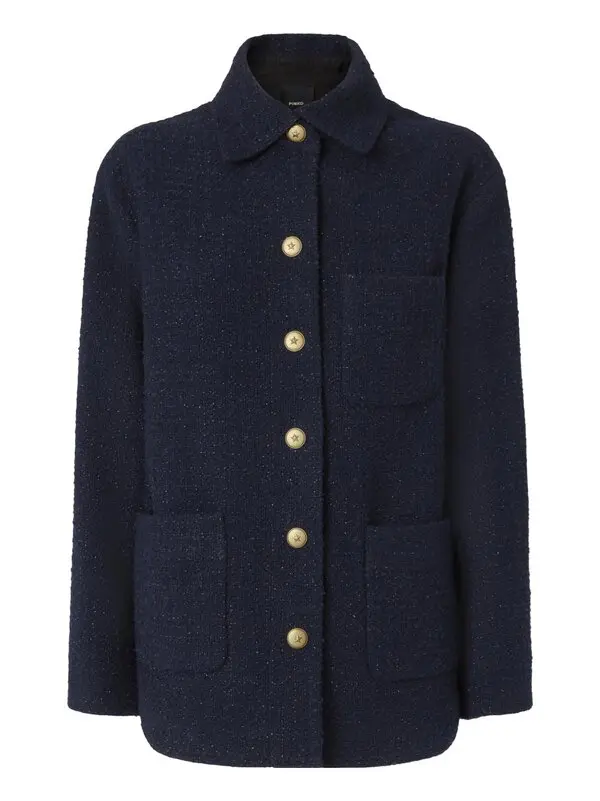 Pinko Long Sleeve Buttoned Jacket - Black