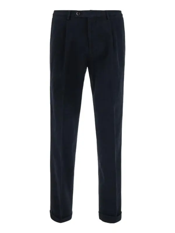 MICHAEL COAL Tailored Pleated Trousers - Blue