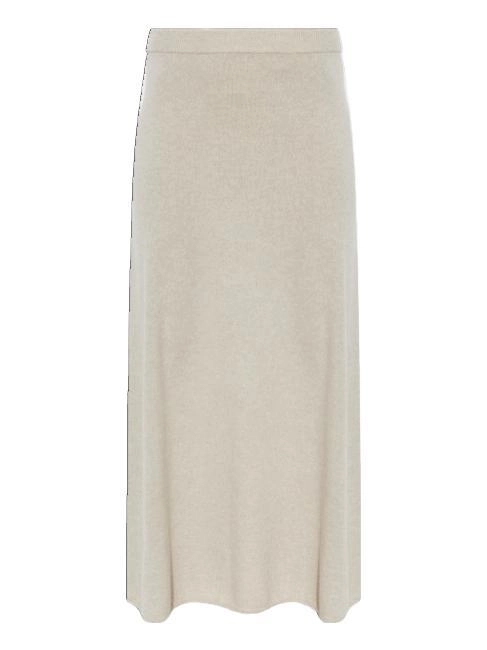 LISA YANG Dolly Ribbed Knitted Skirt - Cream
