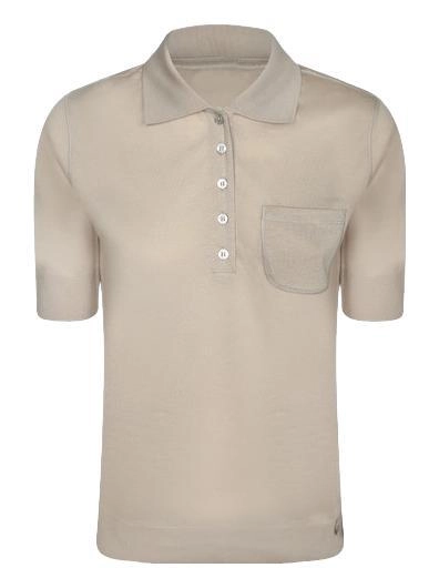 Herno Short Sleeve Polo Shirt - Beige