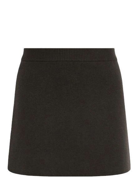 LISA YANG Clare Ribbed Knitted Skirt - Green