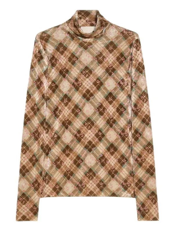 IBLUES Chenille Printed Tulle Long-sleeved Blouse - Multicolour