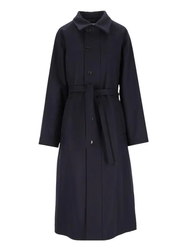 Barena Venezia Button-front Belted Coat - Blue