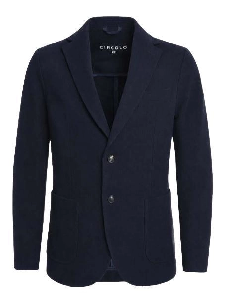 CIRCOLO 1901 Fleece Two-button Blazer - Navy