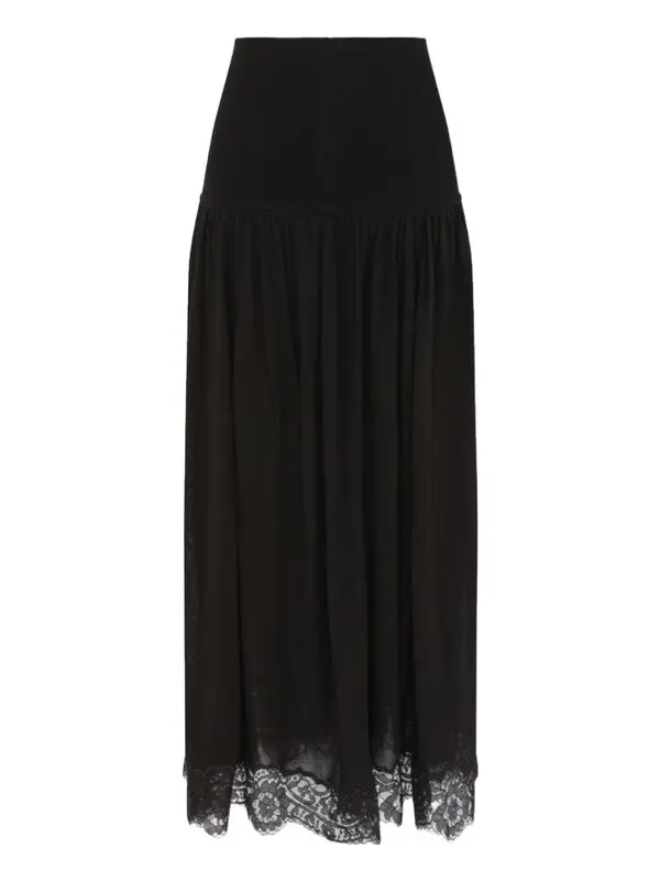 Zimmermann Valiant Lace-trim Maxi Skirt - Black
