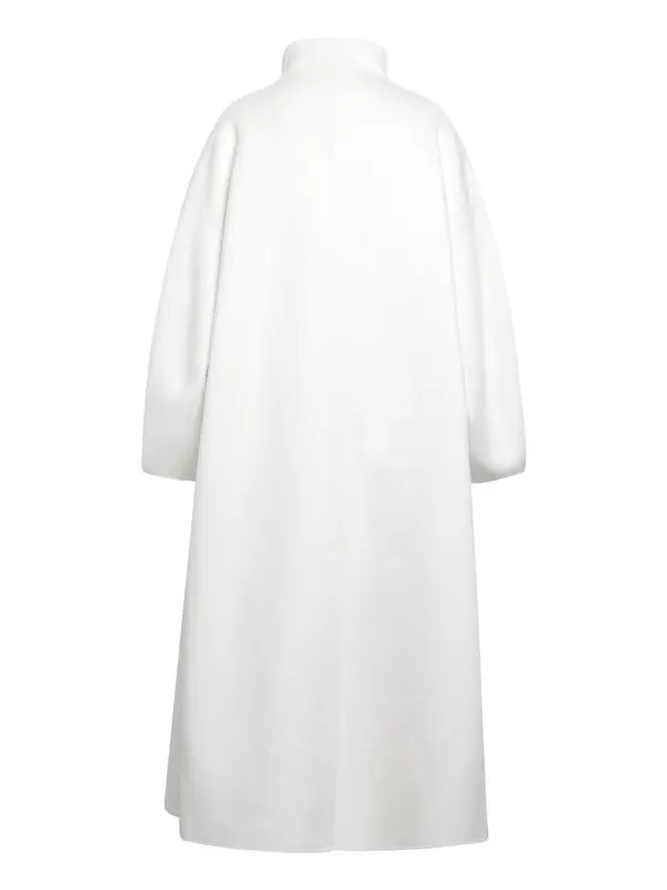 THE FRANKIE SHOP Leroy Wool Blend High-neck Coat - White
