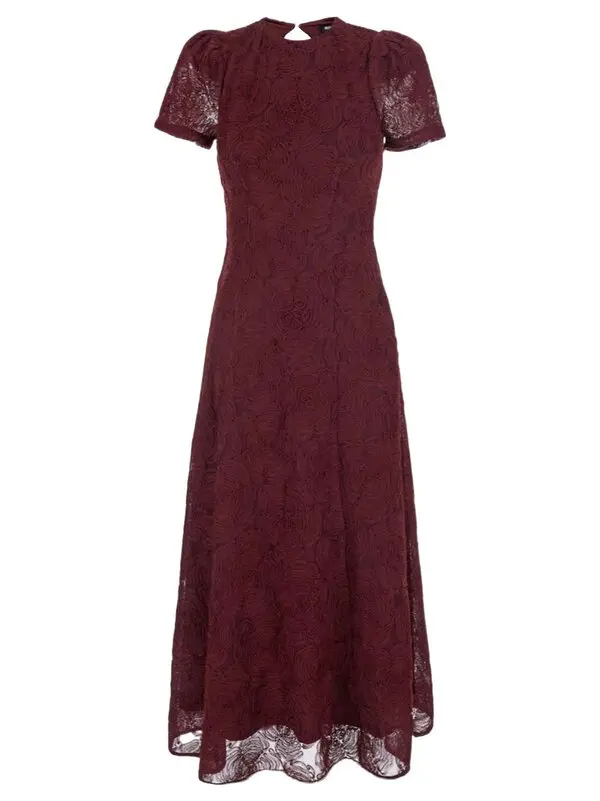 ROTATE BY BIRGER CHRISTENSEN Dollarina Floral Mesh Maxi Dress - Red
