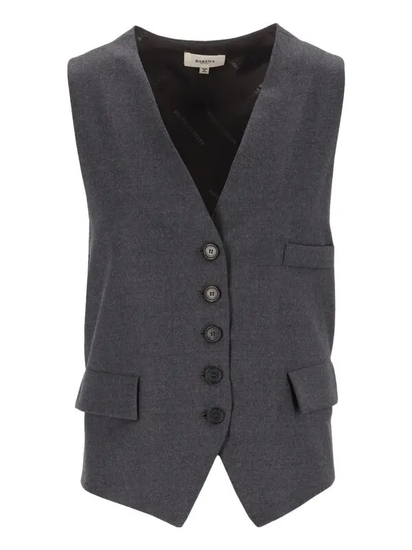 Barena Venezia Romeo Buttoned Waistcoat Jacket - Grey