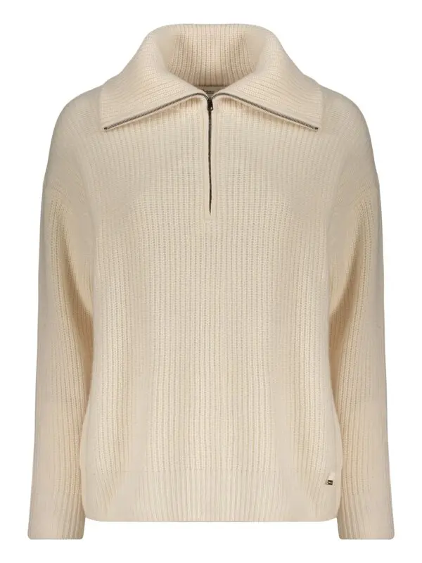 Herno Half-zip Knit Sweater - Beige
