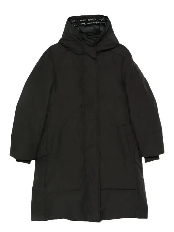 Canada Goose Long Padded Hooded Coat - Black