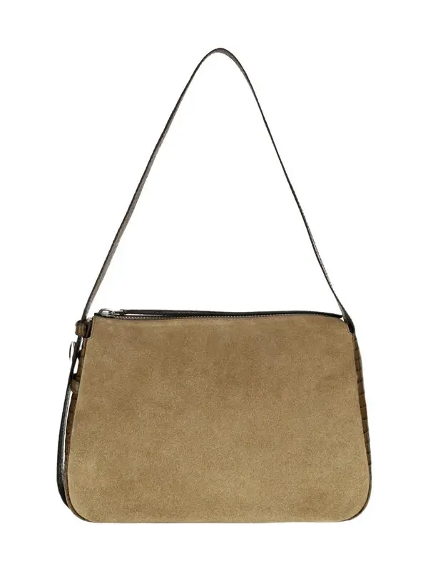 Tory Burch Romy Suede Shoulder Bag - Beige