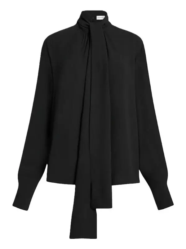 P.a.r.o.s.h Long-sleeved Cover-up With Pleated Details - Black
