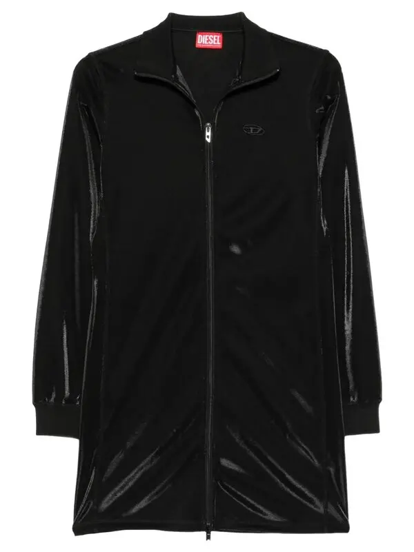 DIESEL® D-rosy Zip-up Mini Dress - Black