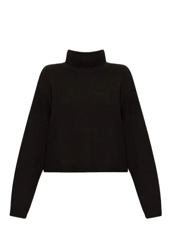 LISA YANG Zerlina Boxy Turtleneck Knitted Sweater - Oak