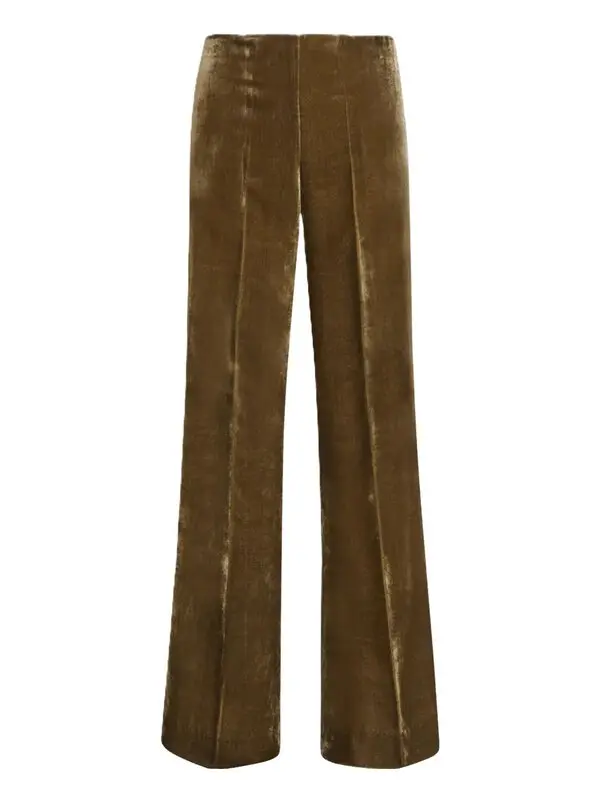 P.a.r.o.s.h Wide-leg Trousers With Crease Detail - Brown