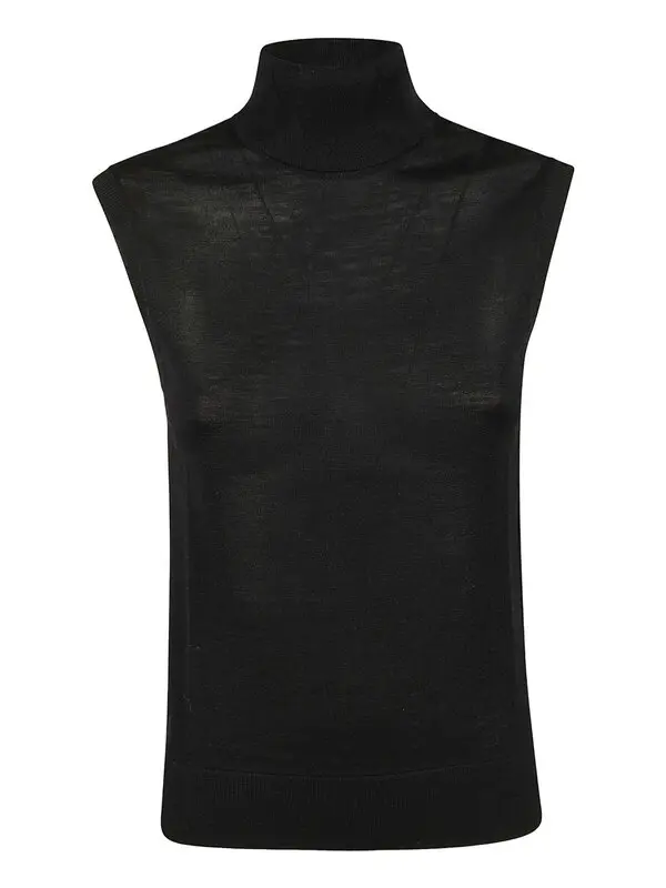 Polo Ralph Lauren Mock-neck Knitted Top - Black