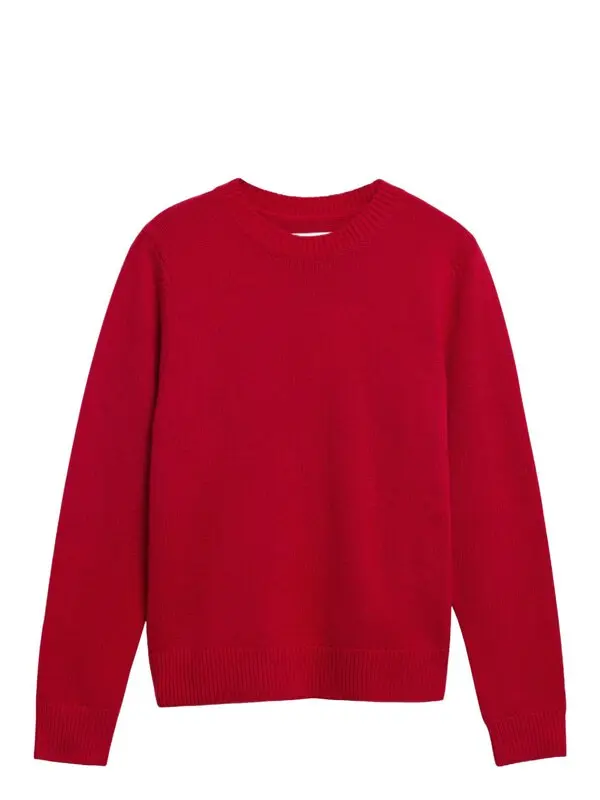 Barbour Crew Neck Raglan Sleeve Pullover - Deep Red