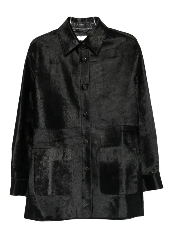 ALYSI Straight-cut Casual Jacket - Brown