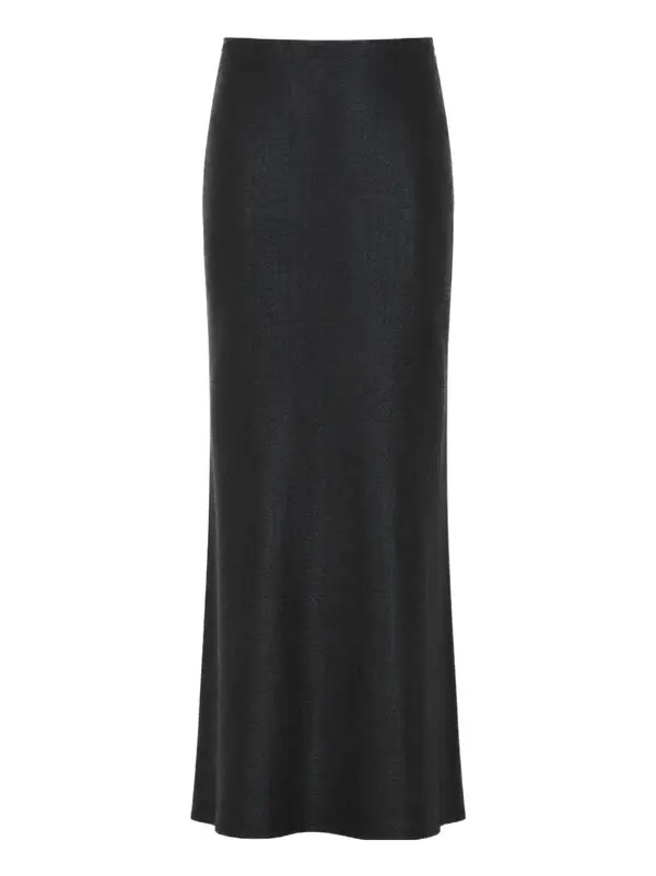 Elisabetta Franchi Textured Long Skirt - Black