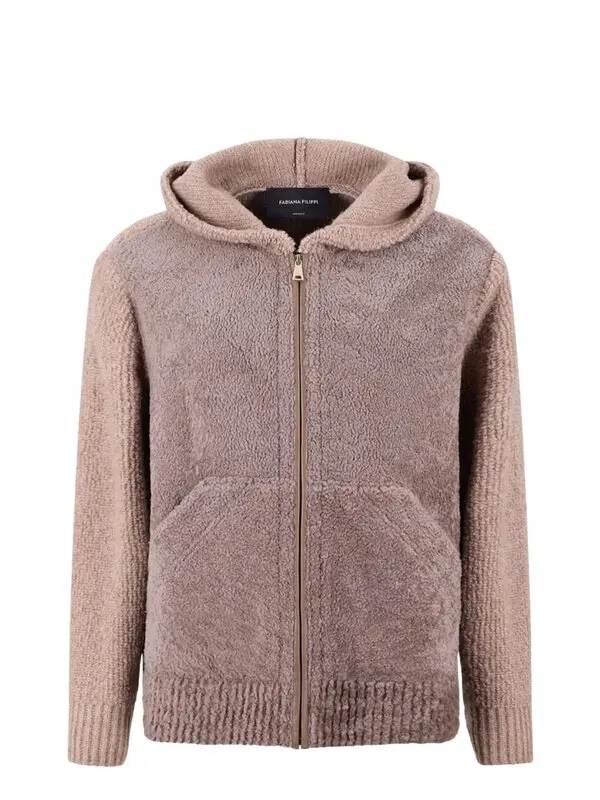 Fabiana Filippi Hooded Zip-up Knit Top - No