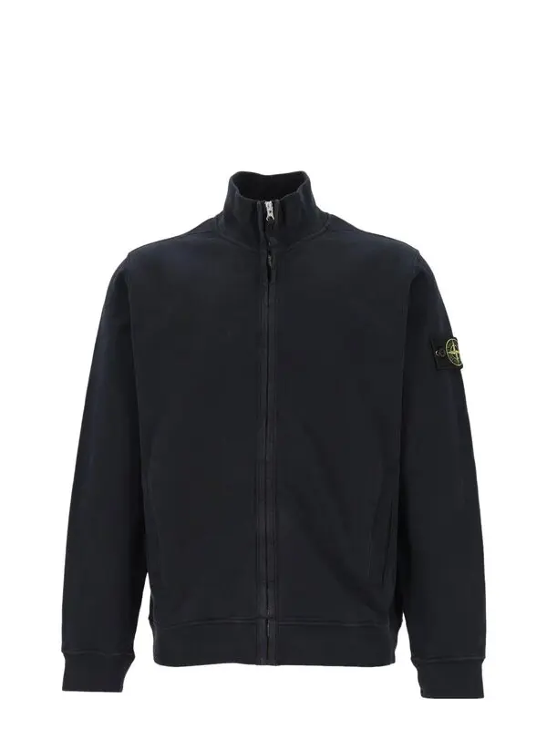 Stone Island Brushed Fleece Track Jacket - Blue