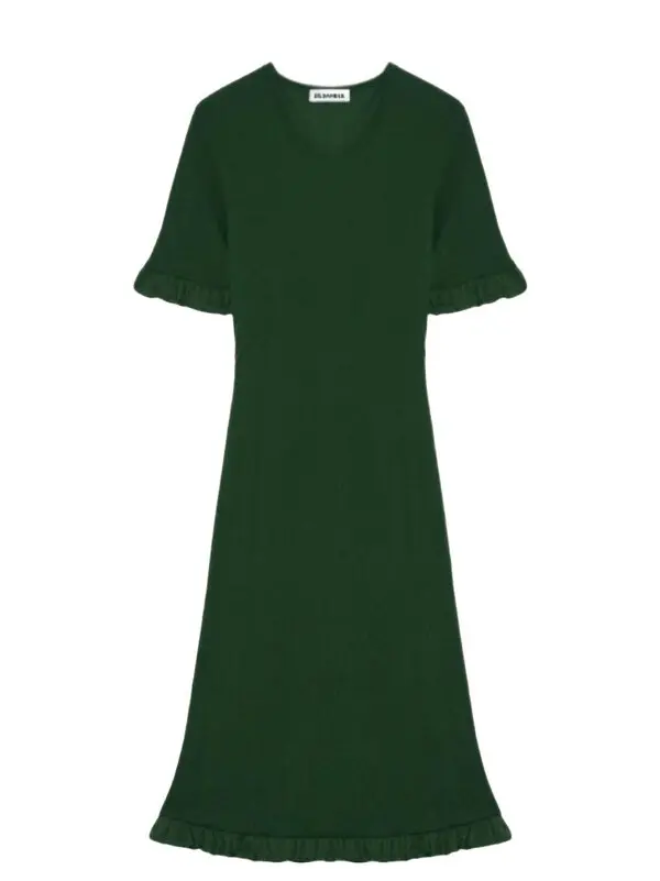 JIL SANDER Round Neck Dress - Green