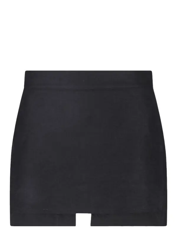 Rick Owens Fog Cutoff Layered Mini Skirt - Black