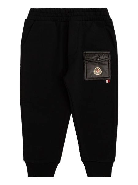 Moncler Elastic Waist Sports Pants - Black