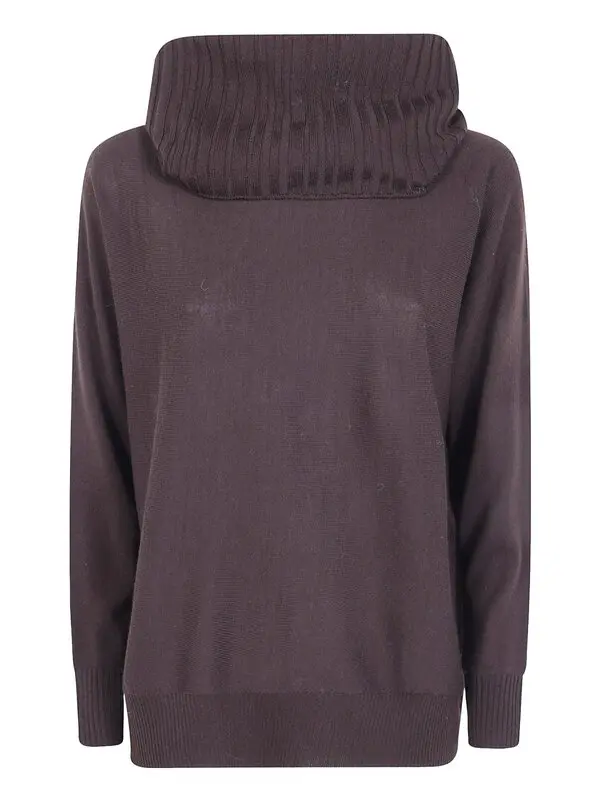 D.exterior Oversized Turtleneck Knitted Sweater - Brown