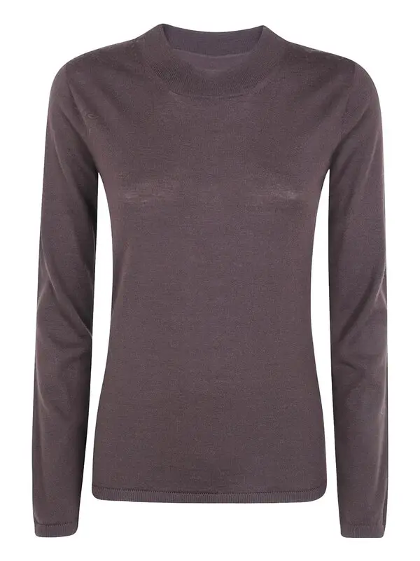 D.exterior Crew Neck Knitted Sweater - Black