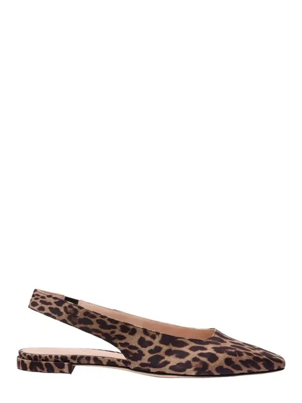 STUART WEITZMAN Stassi Print Slingback Flats - Leopard
