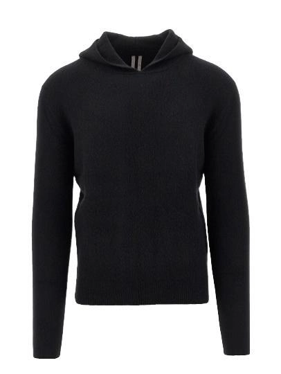 Rick Owens Fine-knit Hoodie - Black