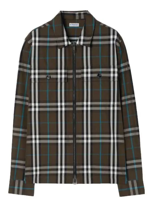 Burberry Check Cotton Overshirt - Comfortable Brown